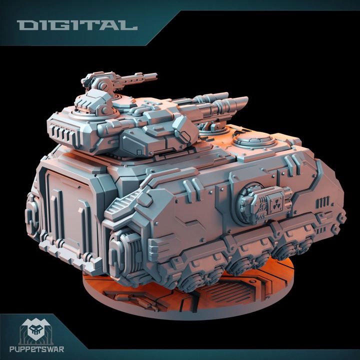 3D Printable Husky Grav Tank - APC by Puppetswar Miniatures