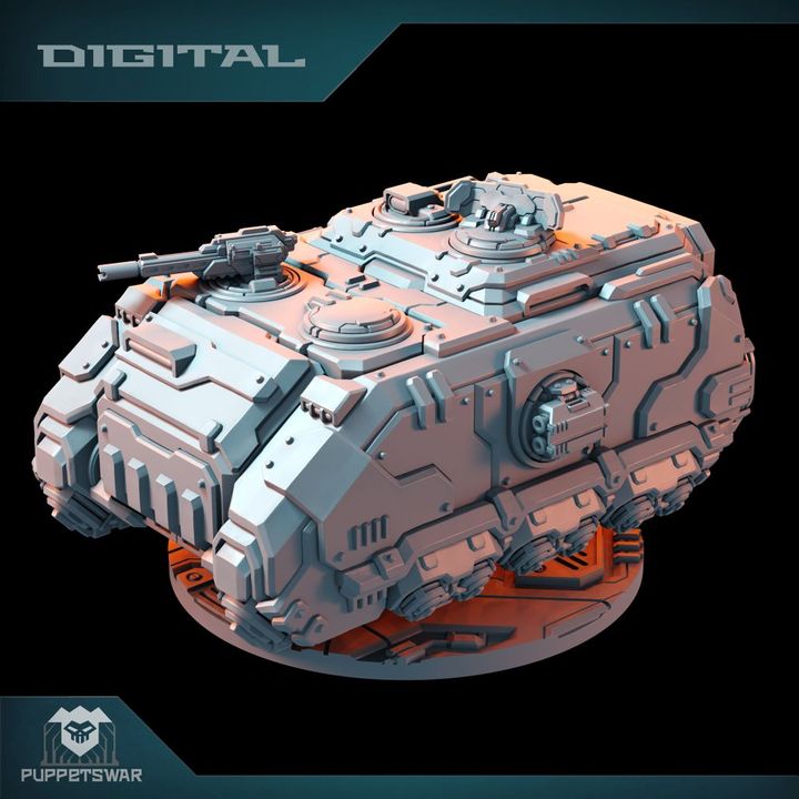 3D Printable Husky Grav Tank - APC by Puppetswar Miniatures