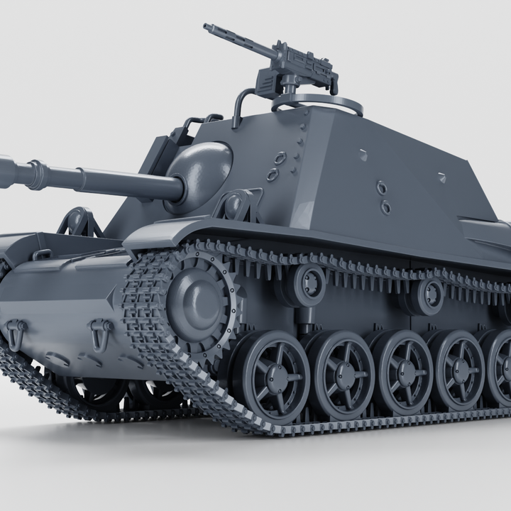 3D Printable PVKV m/43 (Pansarvarnskanonvagn m43) (Sweden, WW2) by ...