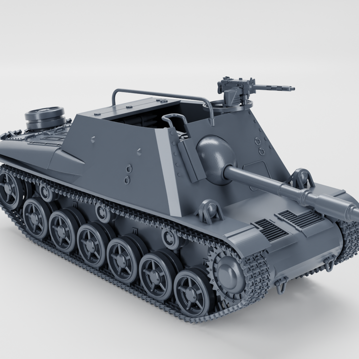 3D Printable PVKV m/43 (Pansarvarnskanonvagn m43) (Sweden, WW2) by ...