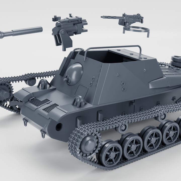 3D Printable PVKV m/43 (Pansarvarnskanonvagn m43) (Sweden, WW2) by ...