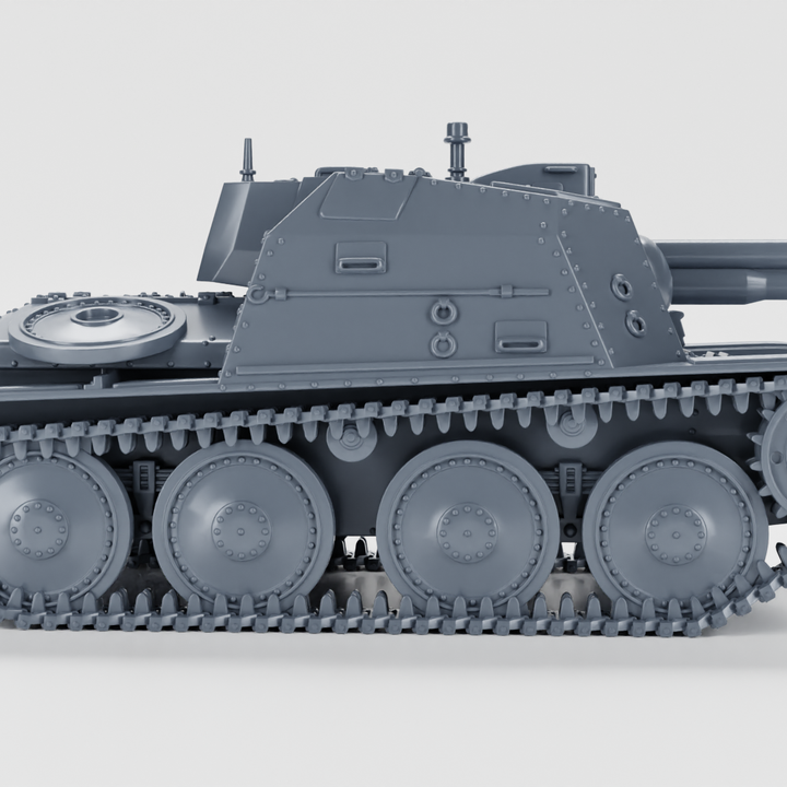 3D Printable Sav m/43 SPG (Stormartillerivagn m/43) (7.5cm and 10.5cm ...