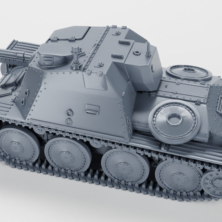 3D Printable Sav m/43 SPG (Stormartillerivagn m/43) (7.5cm and 10.5cm ...