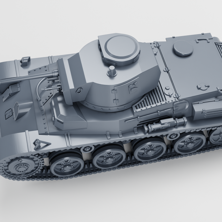 3D Printable Stridsvagn L-60 m/38 (L-60A, S-I) (Sweden, WW2) by Wargame3d