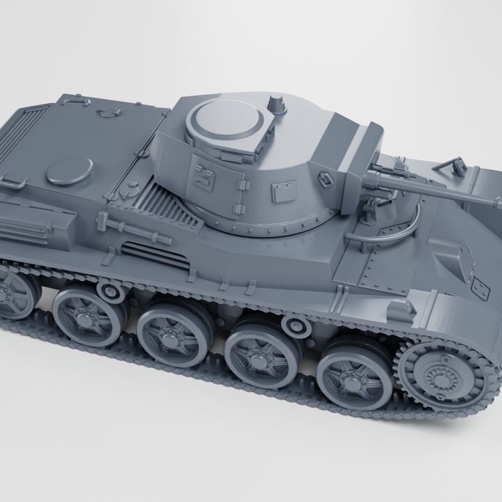 3D Printable Stridsvagn L-60 m/38 (L-60A, S-I) (Sweden, WW2) by Wargame3d