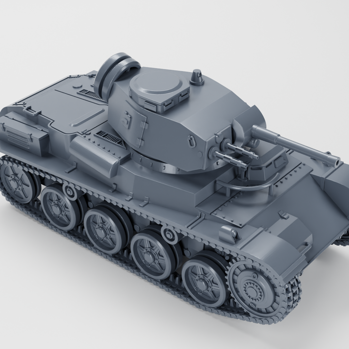 3D Printable Stridsvagn L-60 m/40L (L-60D, S-V) (Sweden, WW2) by Wargame3d