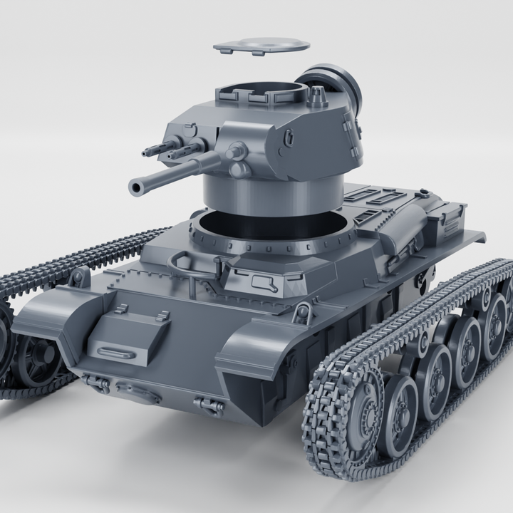3D Printable Stridsvagn L-60 m/40L (L-60D, S-V) (Sweden, WW2) by Wargame3d