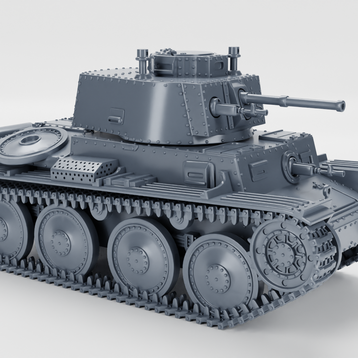 3D Printable Stridsvagn m/41 Light tank (Sweden, WW2) by Wargame3d