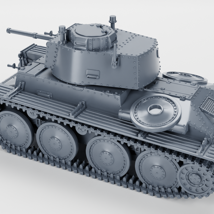 3D Printable Stridsvagn m/41 Light tank (Sweden, WW2) by Wargame3d
