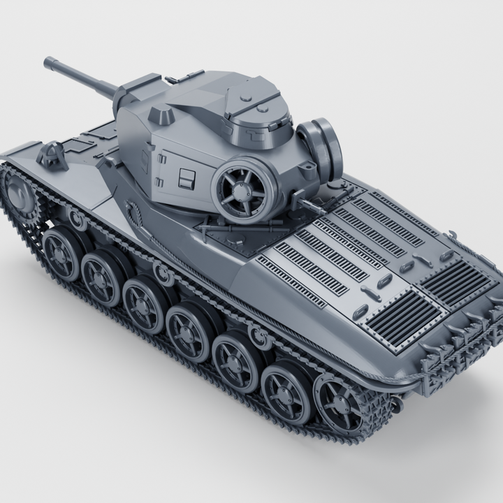 3D Printable Stridsvagn m/42 Medium tank (Strv m/42) (Sweden , WW2) by ...
