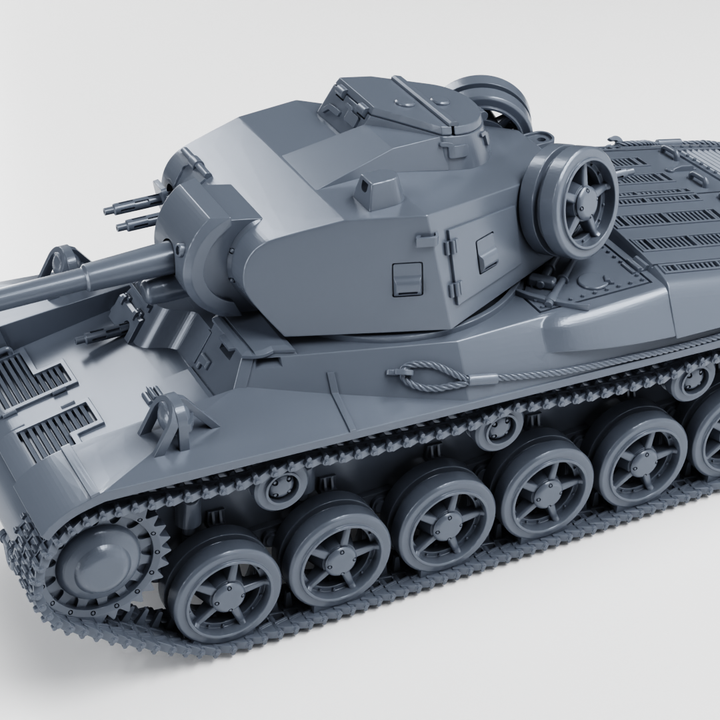 3D Printable Stridsvagn m/42 Medium tank (Strv m/42) (Sweden , WW2) by ...