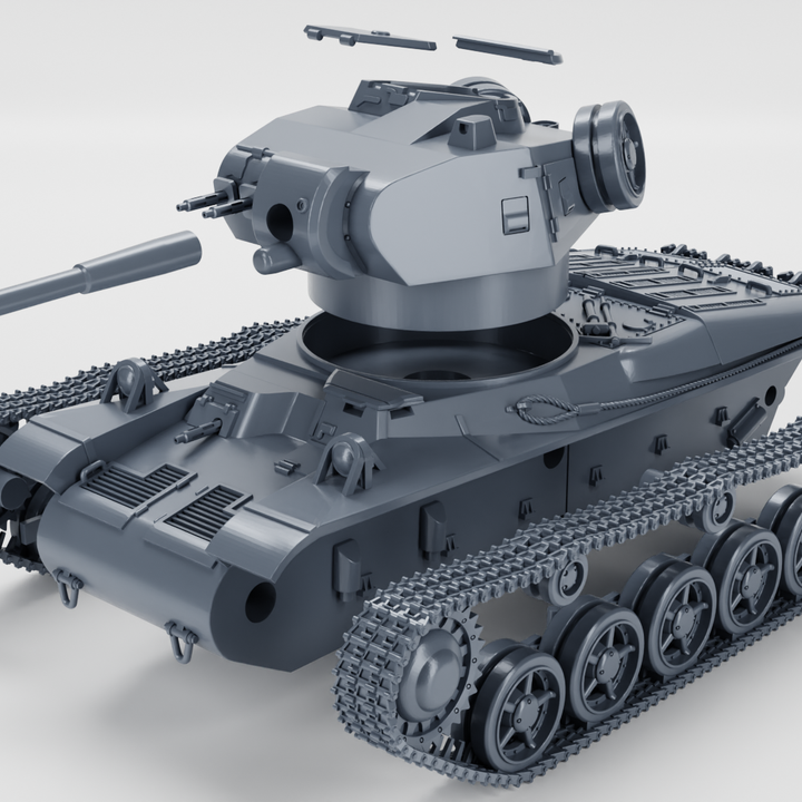 3D Printable Stridsvagn m/42 Medium tank (Strv m/42) (Sweden , WW2) by ...