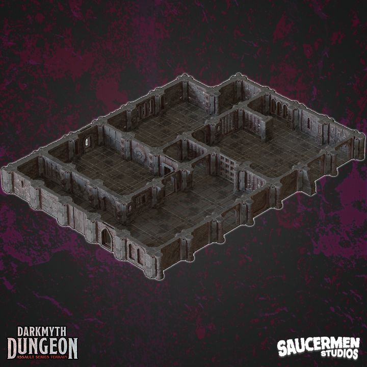 3D Printable DarkMyth Dungeon - Core Set by Saucermen Studios