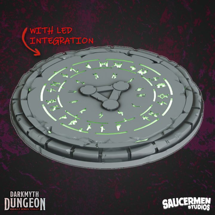 3D Printable DarkMyth Dungeon - Ritual circle with LED integration by ...