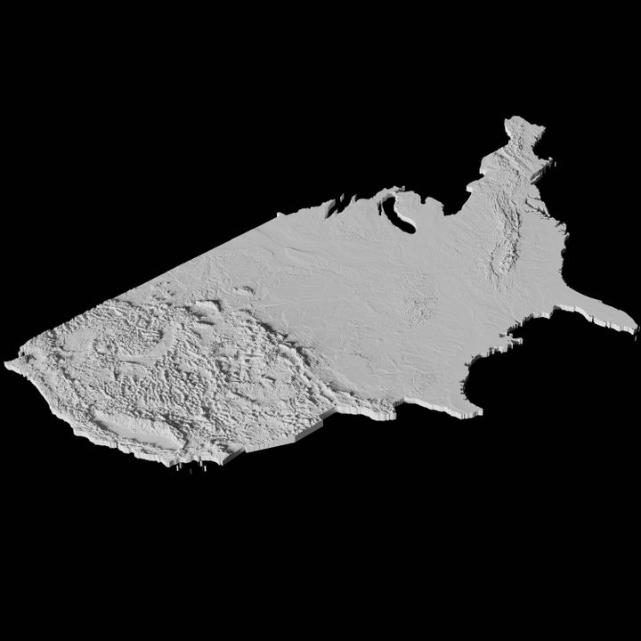 3D Printable United States Topographic Map - 3D Terrain Elevation ...