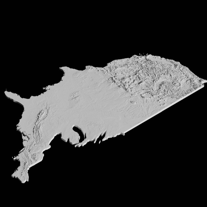 3D Printable United States Topographic Map - 3D Terrain Elevation ...