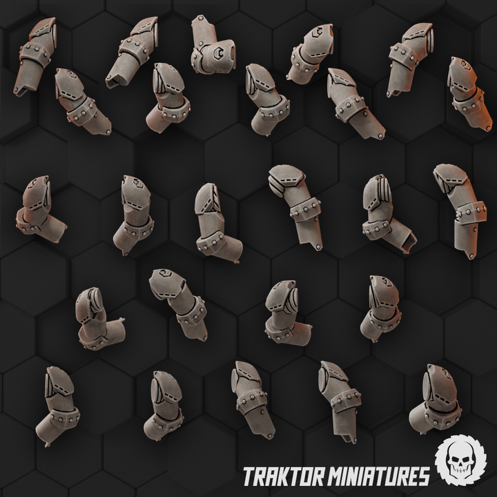 3D Printable Mk Hex Arms All Poses by Traktor Miniatures