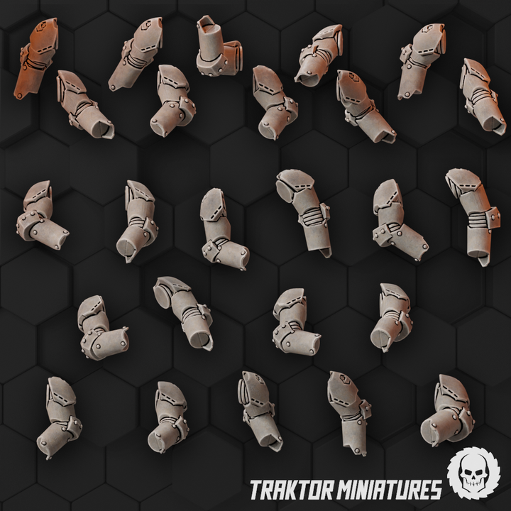 3D Printable Mk Hex Arms All Poses by Traktor Miniatures
