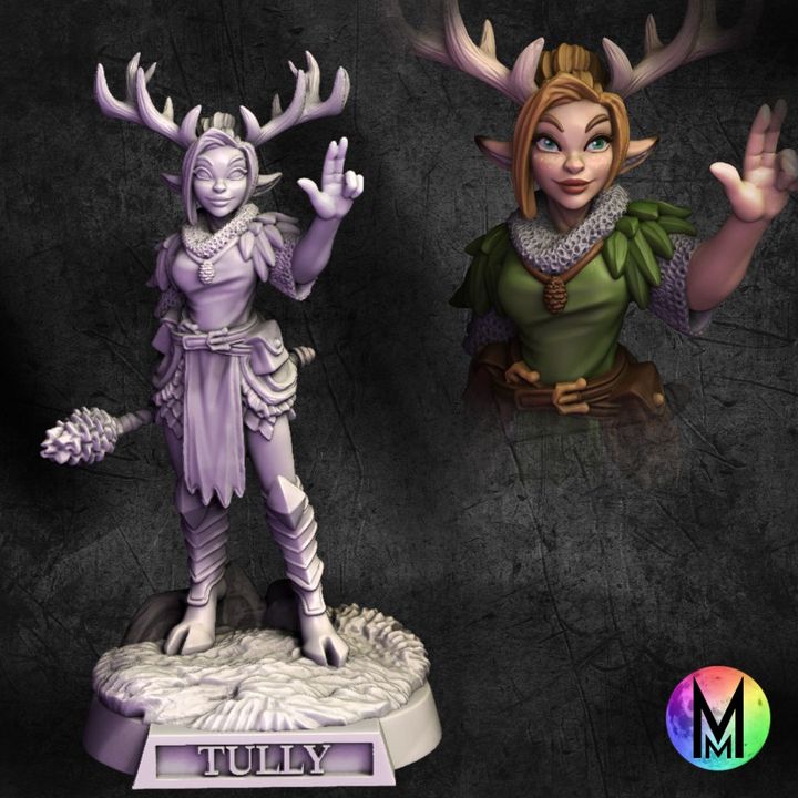 3D Printable deerfolk - Tully the Deerfolk cleric (female Deerfolk ...