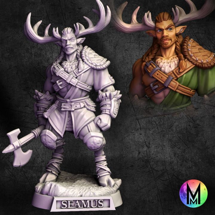 3D Printable Deerfolk - Seamus the Deer Folk Fighter - Deer / cervan ...