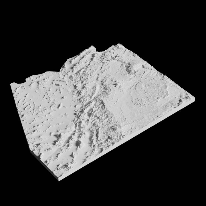 3D Printable USA State of Arizona Topographic Map - 3D Terrain ...