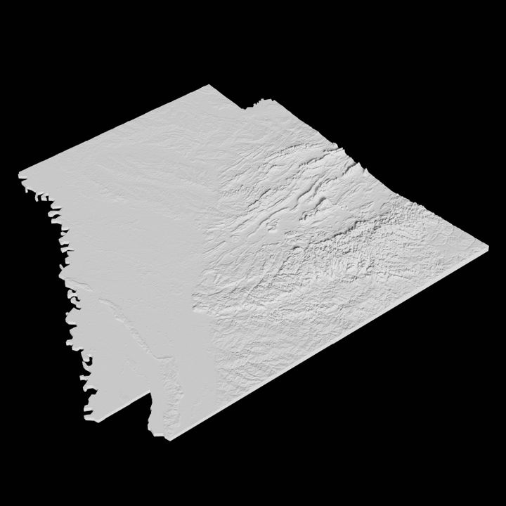 3D Printable USA State of Arkansas Topographic Map - 3D Terrain ...