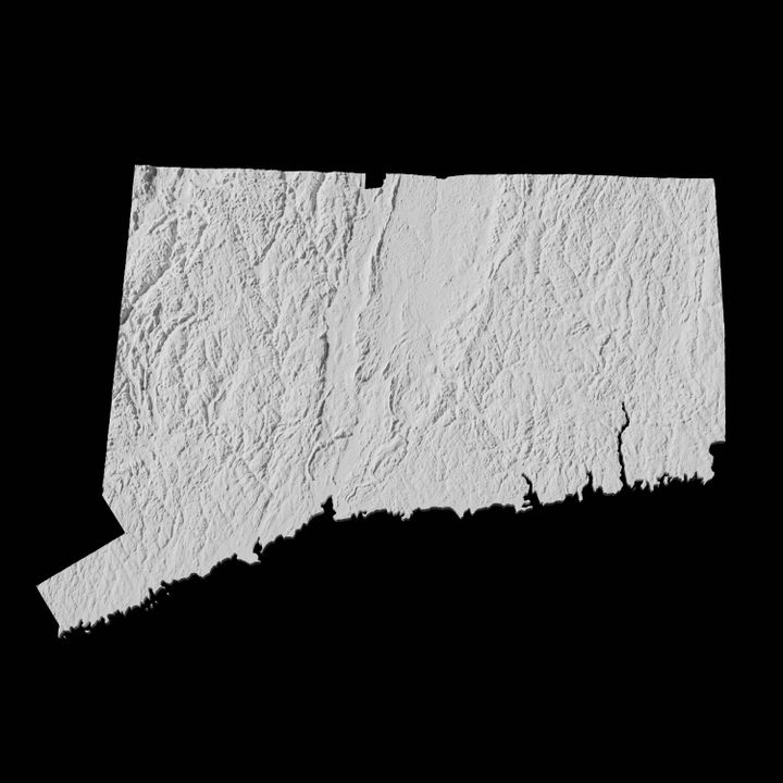 3D Printable USA State of Connecticut Topographic Map - 3D Terrain ...