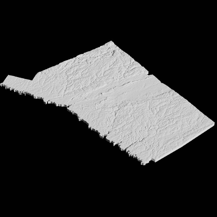 3D Printable USA State of Connecticut Topographic Map - 3D Terrain ...