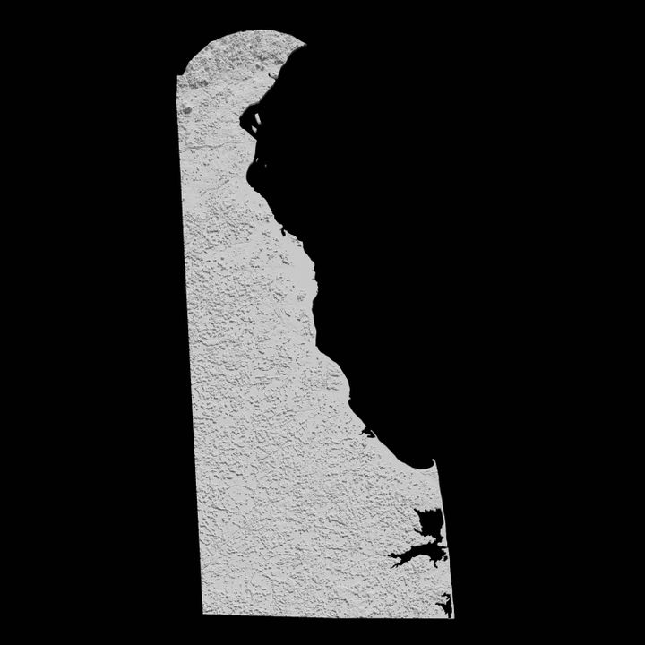 3D Printable USA State of Delaware Topographic Map - 3D Terrain ...
