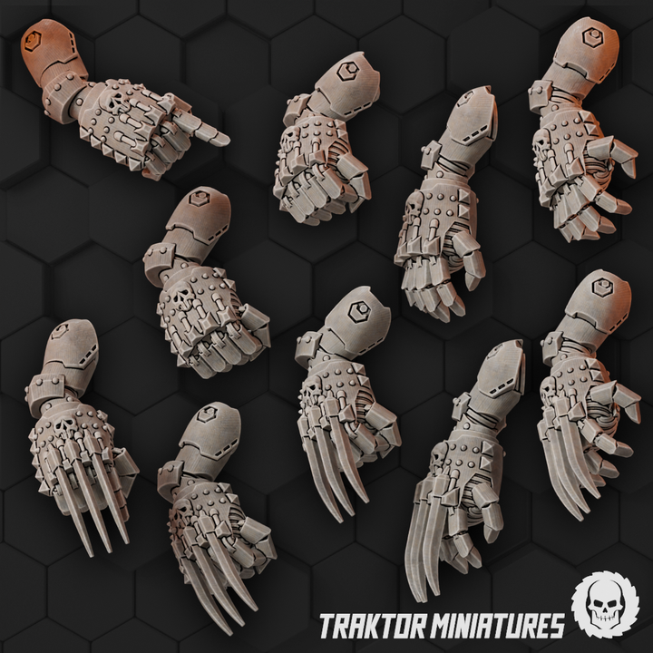 3D Printable Mk Hex Phoenix Destroyer Gauntlets by Traktor Miniatures