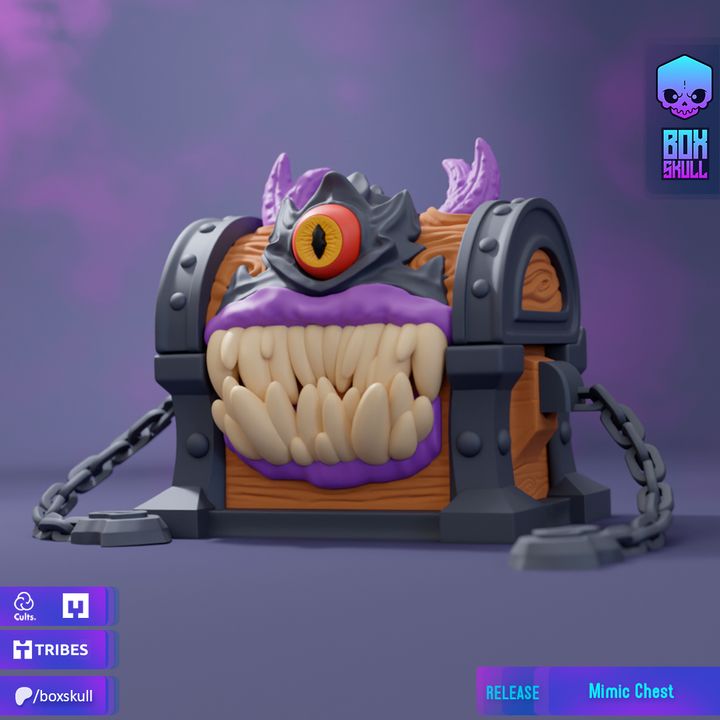 3D Printable Mimic Chest by BOXSKULL