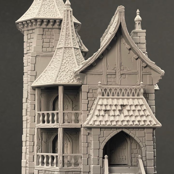3D Printable The Mansion - Fantasy Medieval Manor - The Hamlet of Misty ...