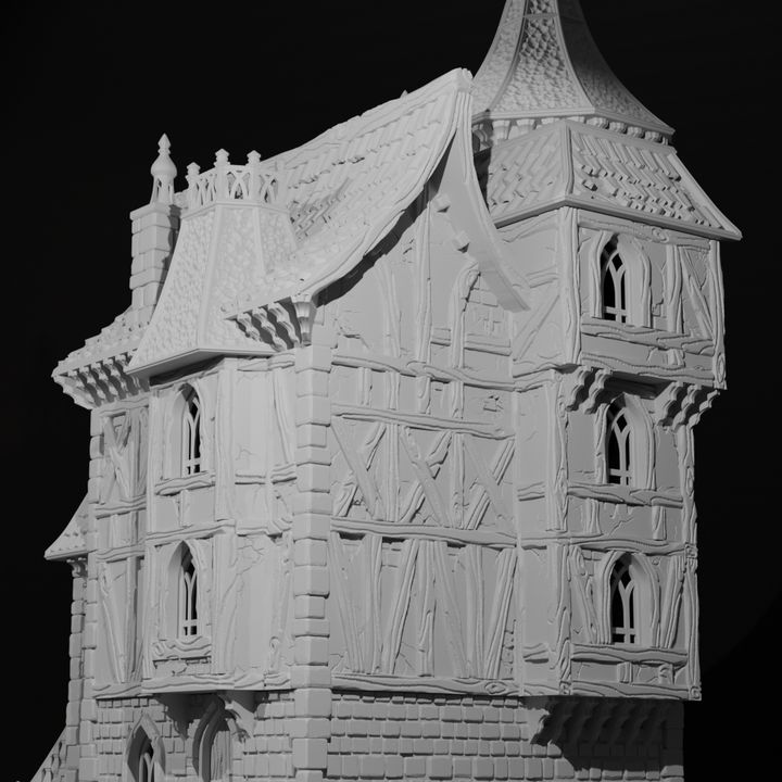 3D Printable The Mansion - Fantasy Medieval Manor - The Hamlet of Misty ...