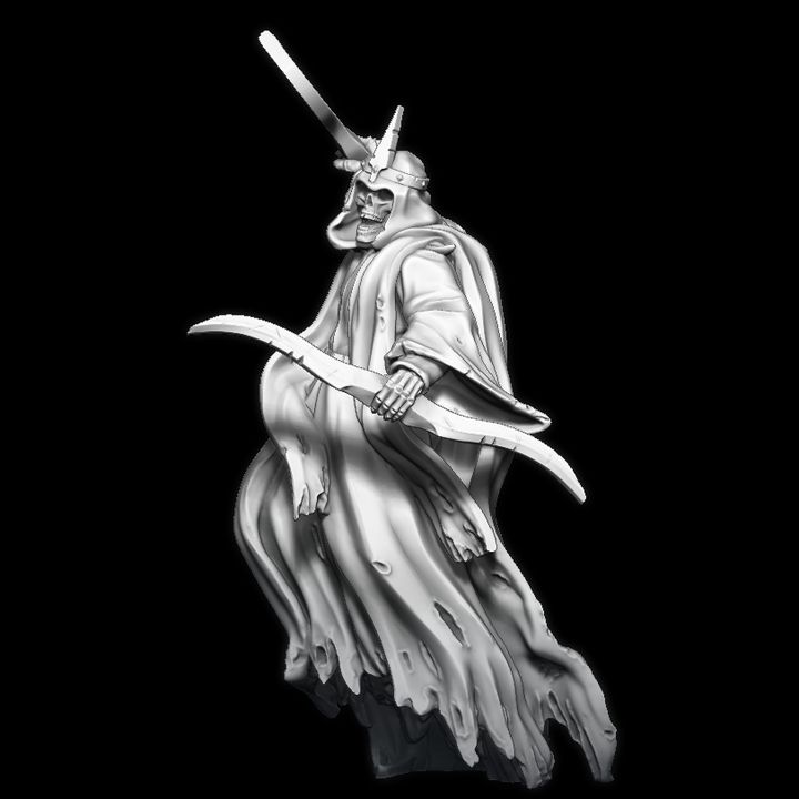 3D Printable Undead Liche with 2 double ended knives (supported) by ...