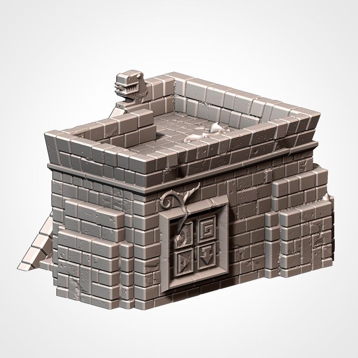 3D Printable BUILDINGS IN THE JUNGLE by Txarli Factory