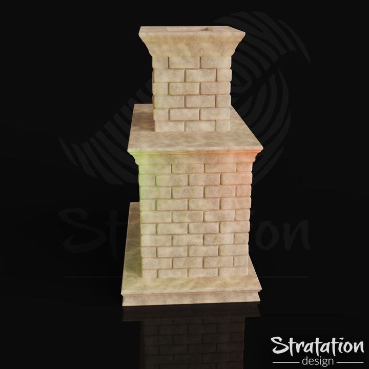 3D Printable Rustic Fireplace Decor by Stratation Design