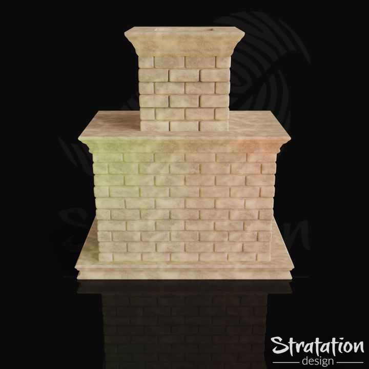 3D Printable Rustic Fireplace Decor by Stratation Design