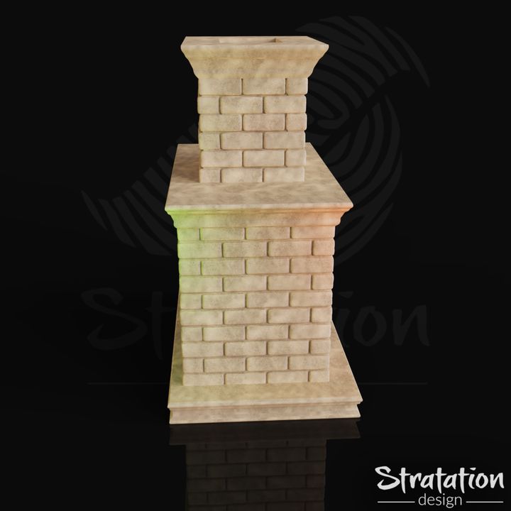 3D Printable Rustic Fireplace Decor by Stratation Design
