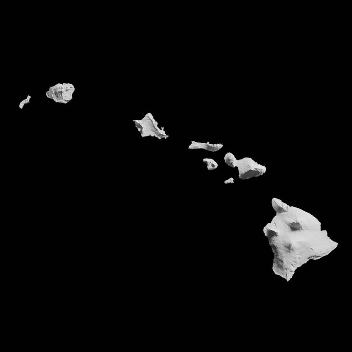 3D Printable USA State of Hawaii Topographic Map - 3D Terrain Elevation ...