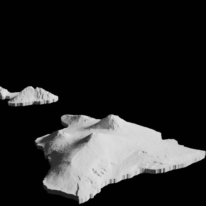 3D Printable USA State of Hawaii Topographic Map - 3D Terrain Elevation ...