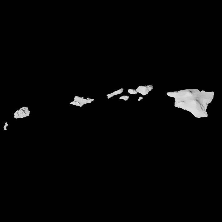3D Printable USA State of Hawaii Topographic Map - 3D Terrain Elevation ...