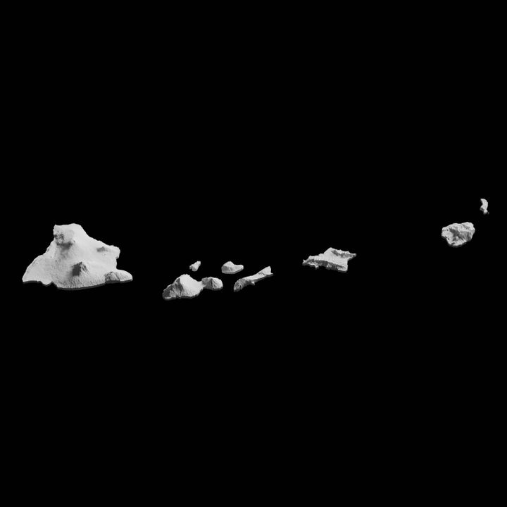 3D Printable USA State of Hawaii Topographic Map - 3D Terrain Elevation ...