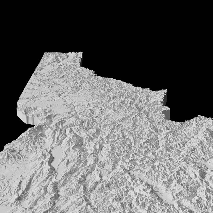 3D Printable USA State of Idaho Topographic Map - 3D Terrain Elevation ...
