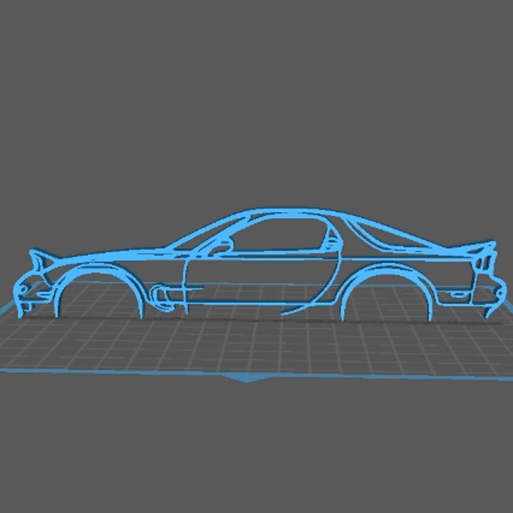 3D Printable Mazda - RX-7 by Paul Wust