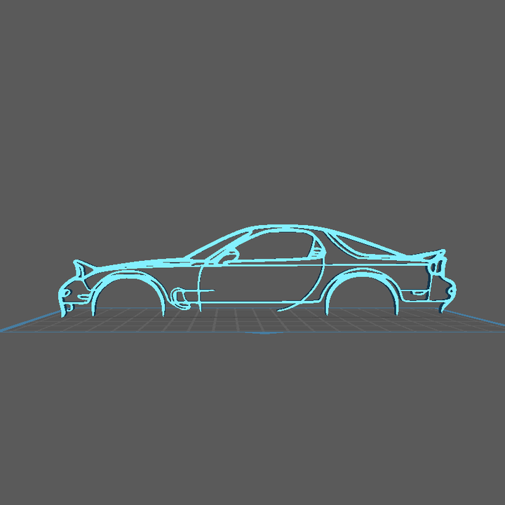 3D Printable Mazda - RX-7 by Paul Wust