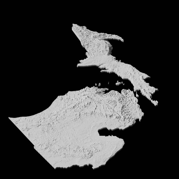 3D Printable USA State of Michigan Topographic Map - 3D Terrain ...