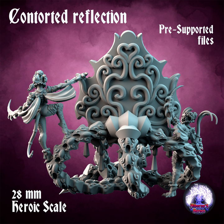 3D Printable Contorted Reflection - Daemon scourge by Alboran's Heroes