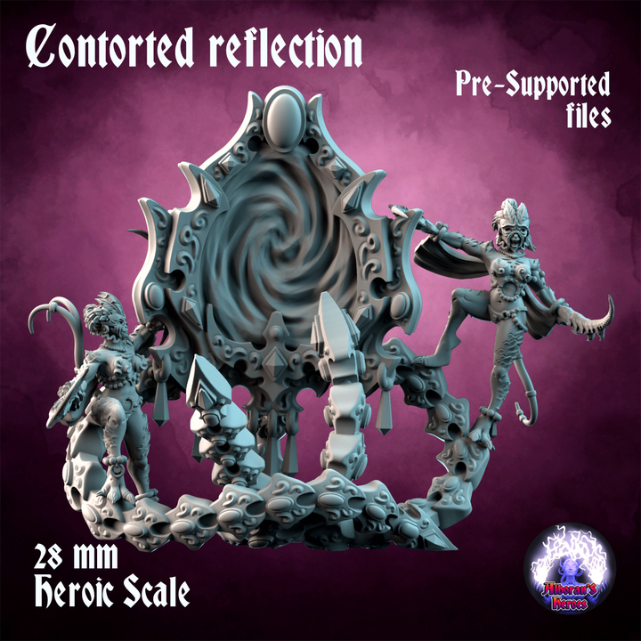 3D Printable Contorted Reflection - Daemon scourge by Alboran's Heroes