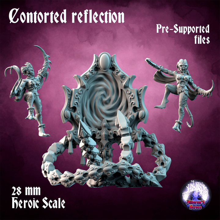 3D Printable Contorted Reflection - Daemon scourge by Alboran's Heroes
