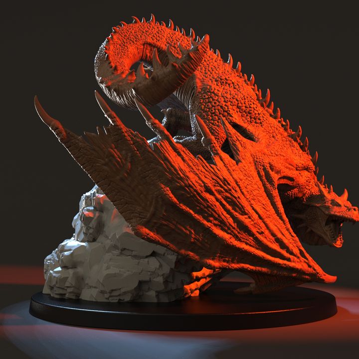 3D Printable Winged Drake by Papel 3D